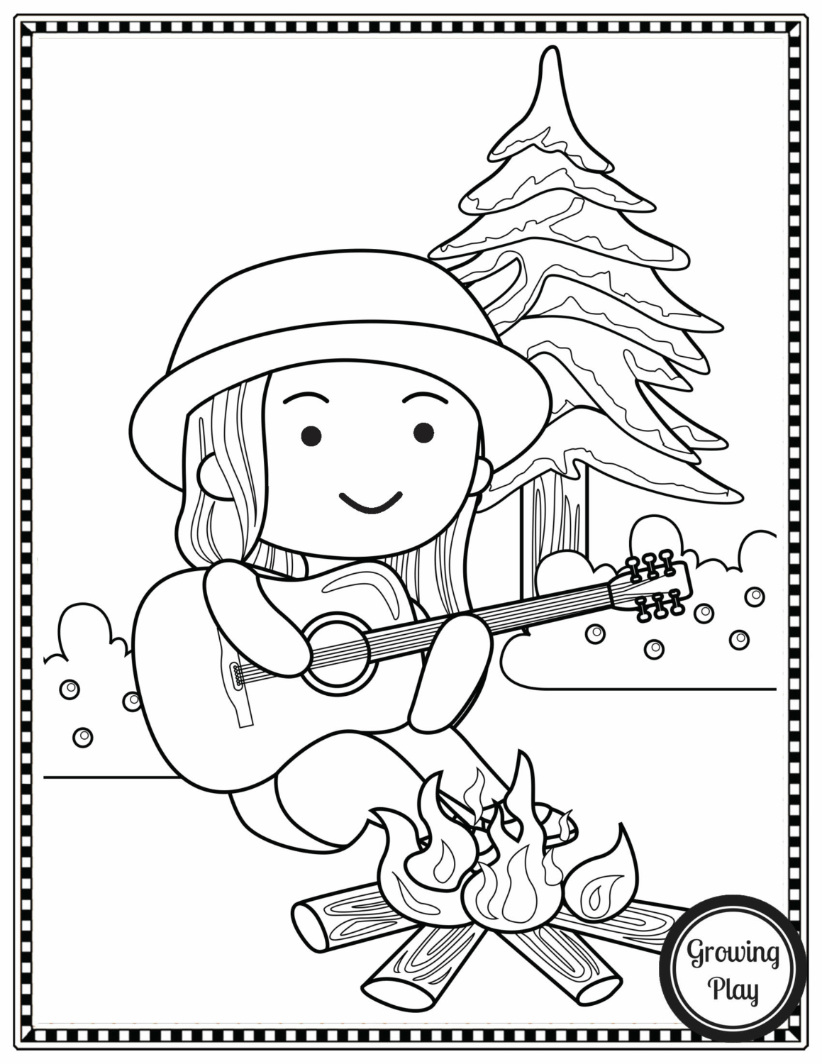 Free Camping Coloring Pages - Growing Play