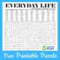 100 Hard Word Search Puzzles Printable - FREE - Growing Play