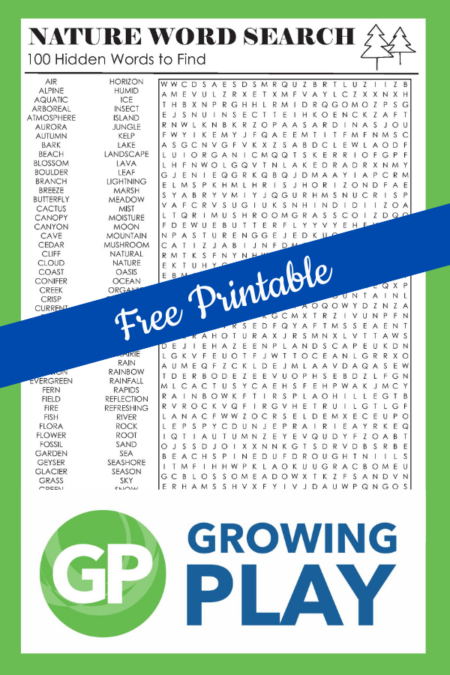 Nature Word Search: A Fun Activity for Nature Lovers - Growing Play