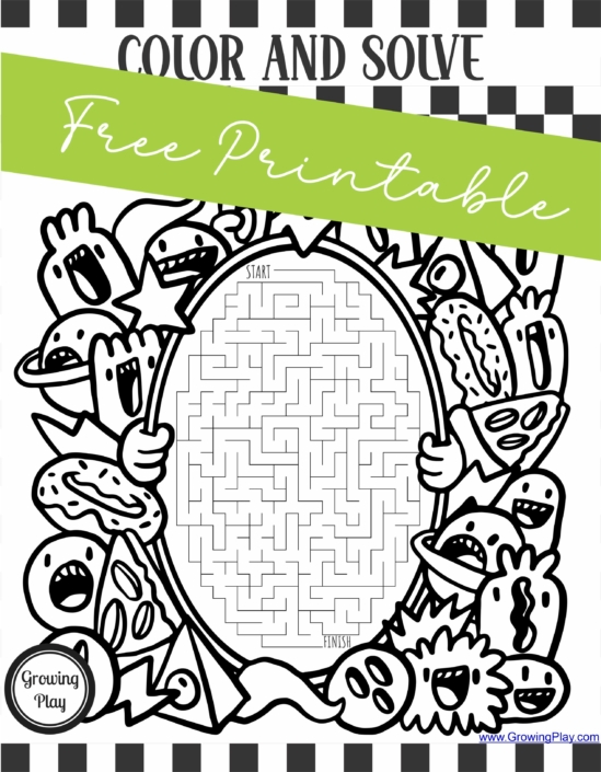Maze Coloring Pages - Free Printables - Growing Play