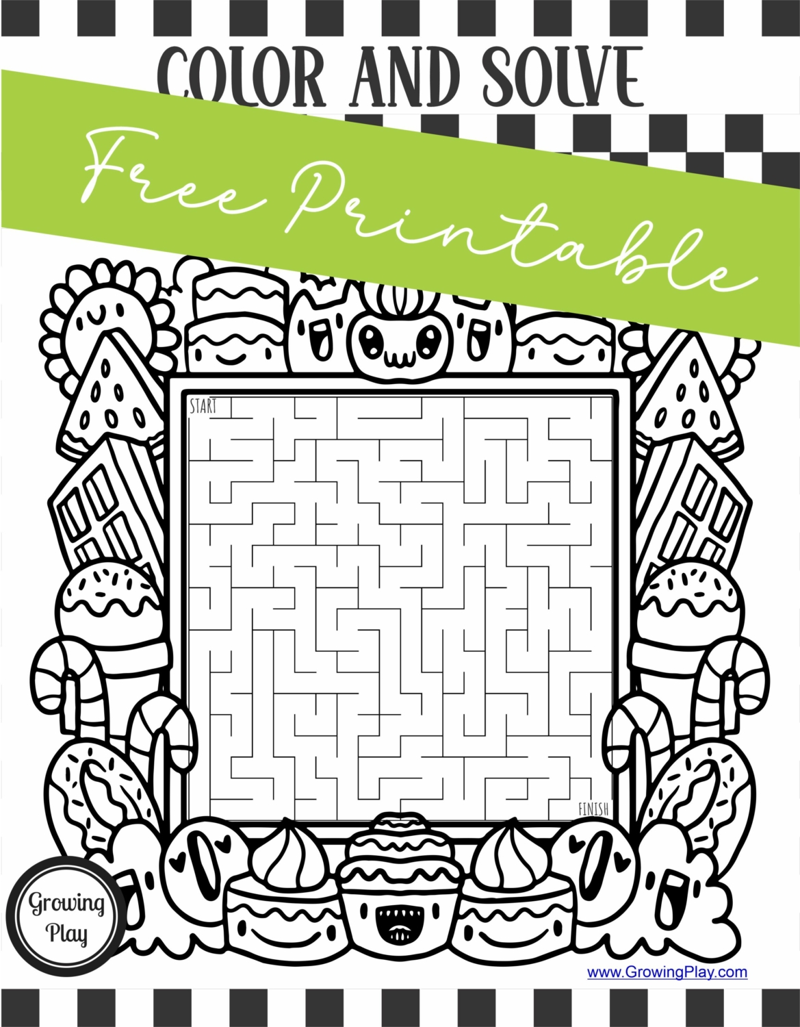 Maze Coloring Pages - Free Printables - Growing Play