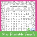Word Search Puzzles Printable - Growing Play