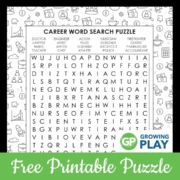 Careers Word Search Puzzle and Answers - Growing Play