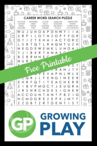 Careers Word Search Puzzle and Answers - Growing Play