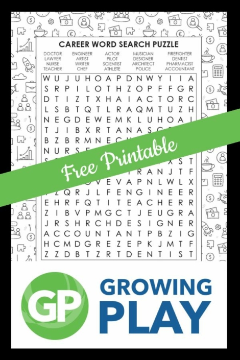 Careers Word Search Puzzle and Answers - Growing Play