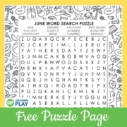 Word Search Puzzles Printable - Growing Play