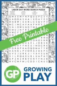 Free Printable Labor Day Word Search Puzzle - Growing Play