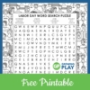 Free Printable Labor Day Word Search Puzzle - Growing Play