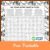 NFL Teams Word Search Puzzle - Free Printable - Growing Play