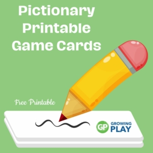 Pictionary Printable Game Cards - Free - Growing Play