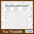 Dinosaur Word Search Puzzle - Free - Growing Play