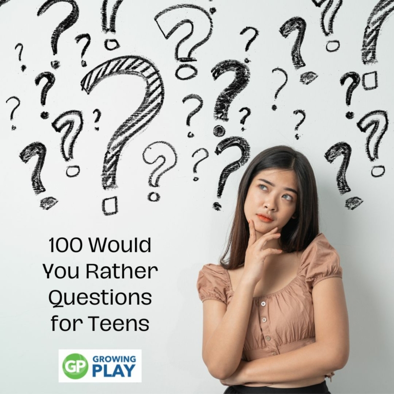 100 FUN Would You Rather Questions for Teens - Growing Play