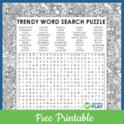 Word Search for Teens - Free Printable Puzzle - Growing Play