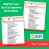 Christmas Scattergories List - Free Printable Game - Growing Play