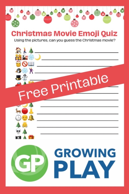 Christmas Movie Emoji Game Printable - Free - Growing Play