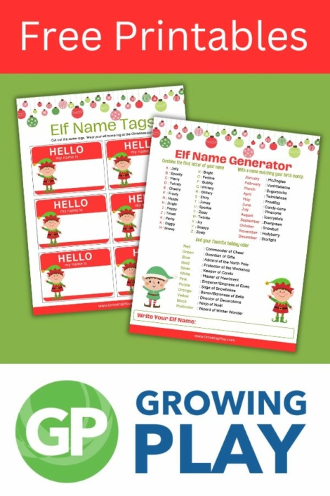Christmas Elf Name Generator Printable- Fun Names - Growing Play