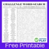 Difficult Word Search Puzzle - Free Challenge Printable - Growing Play