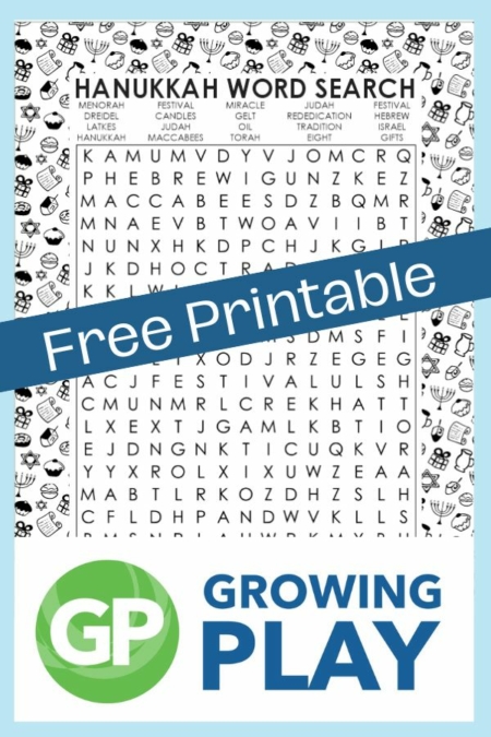 Hanukkah Word Search Free Printable Puzzle - Growing Play