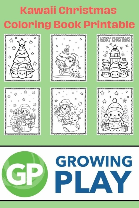 Kawaii Cute Christmas Coloring Pages- Free Printable! - Growing Play