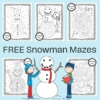 Snowman Maze Free Printable PDF Packet - Growing Play
