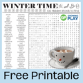 Hard Winter Word Search - Free Printable Activity - Growing Play