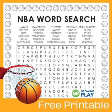 NBA Word Search Free Printable for All Ages - Growing Play