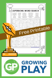 Superbowl Word Search Free Printable - Growing Play