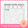 Kindness Word Search Free Printable - Growing Play
