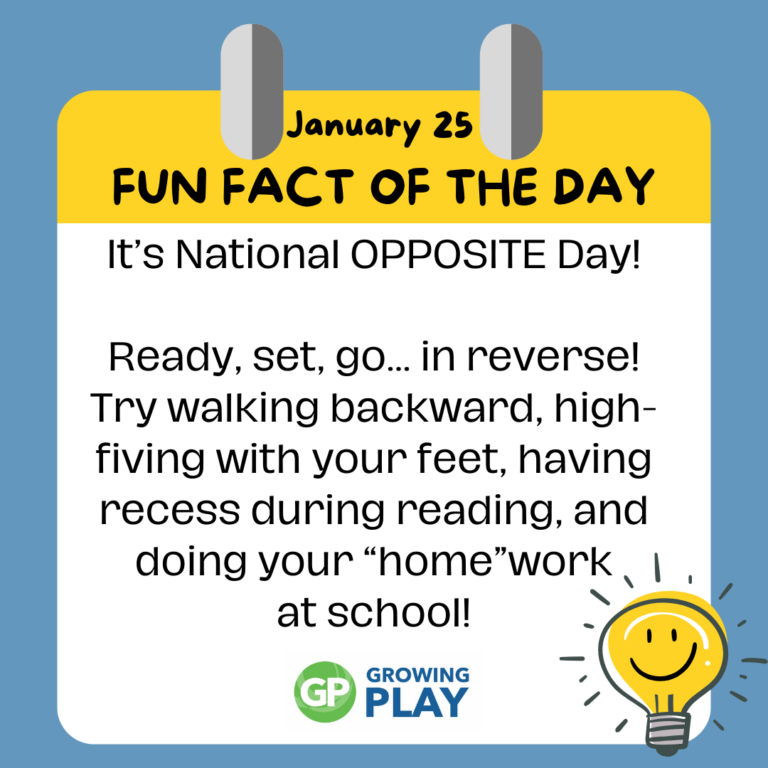January 25 Fact of the Day for Kids - Growing Play