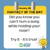January 25 Fact of the Day for Kids - Growing Play