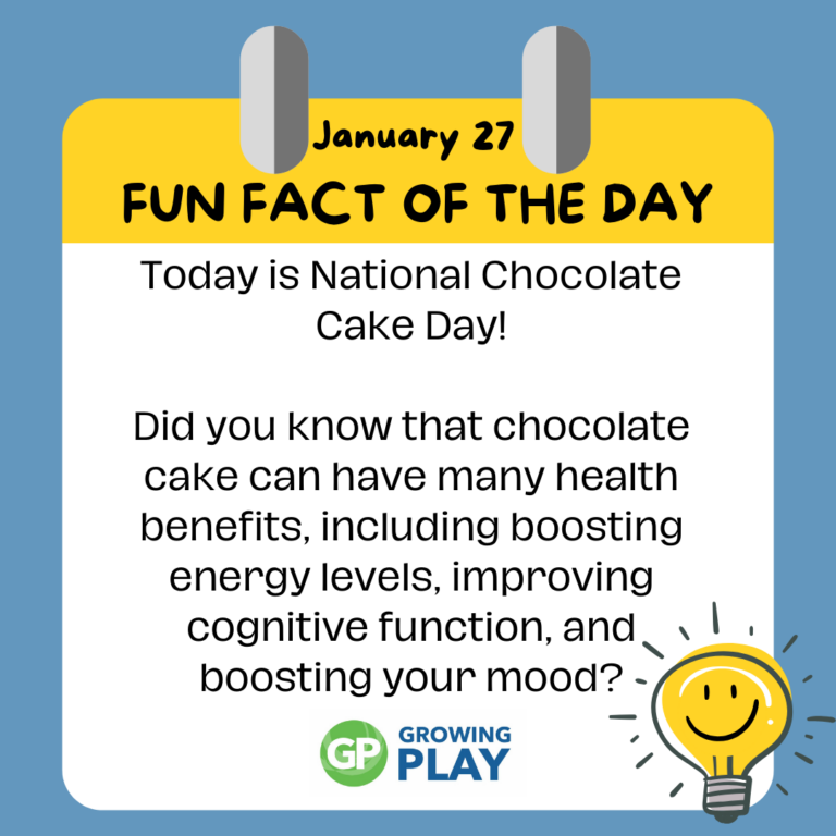 January 27 - Fun Fact of the Day - Growing Play