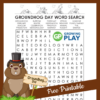 Groundhog Day Word Search Free PDF - Growing Play