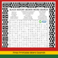 Free Printable Black History Month Word Search - Growing Play