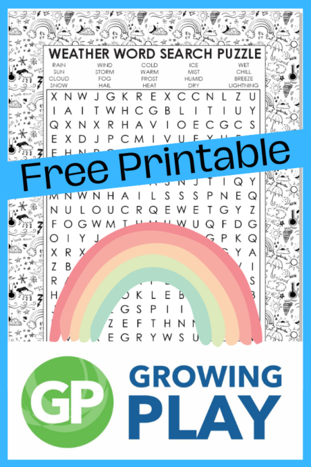 Weather Word Search Free Printable - Growing Play