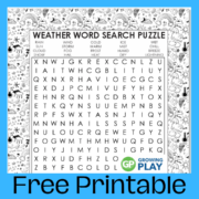 Weather Word Search Free Printable - Growing Play