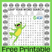 Leap Year Word Search Free Printable - Growing Play