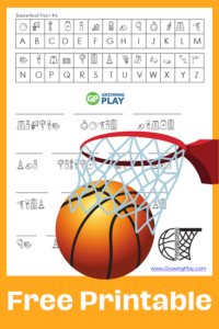 Basketball Cryptogram Puzzle Free Printable - Growing Play
