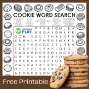 Cookie Word Search Printable Puzzle Free PDF - Growing Play