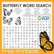 Butterfly Word Search - Growing Play