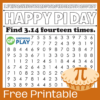 Pi Word Search Free Printable - Growing Play