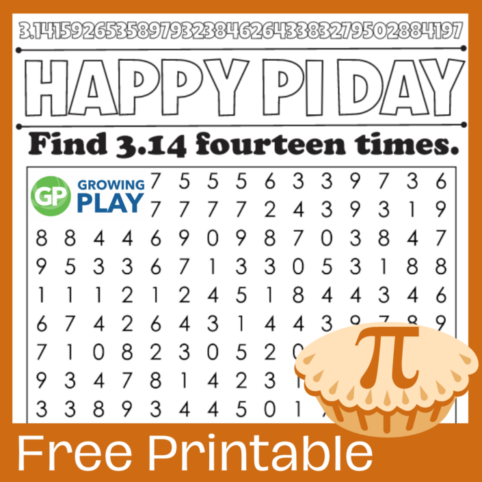 Pi Word Search Free Printable - Growing Play