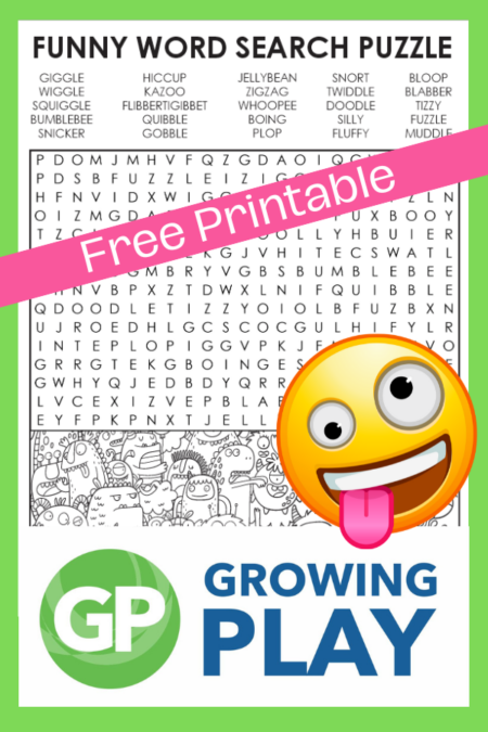 Funny Word Search Printable - Free - Growing Play