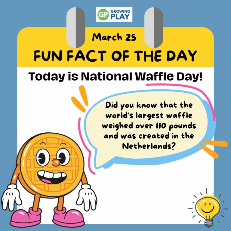 March 25 - National Waffle Day Ideas - Growing Play