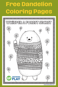 Dandelion Coloring Pages - Free Printables - Growing Play
