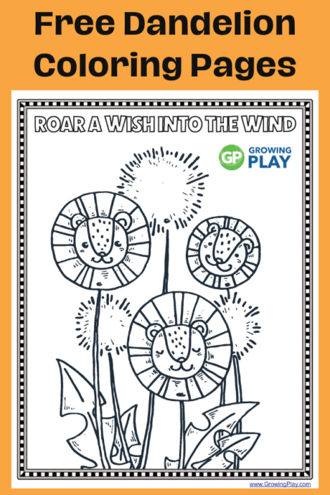Dandelion Coloring Pages - Free Printables - Growing Play