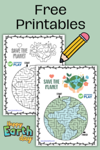 Earth Day Maze Free Printable - Growing Play