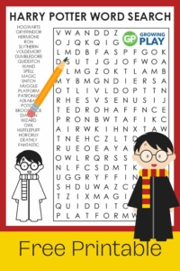 Harry Potter Word Search Printable - Growing Play