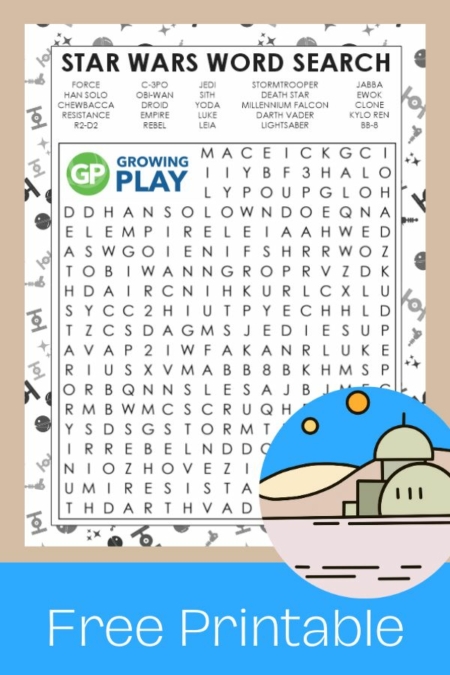 Star Wars Word Search Printable - Growing Play
