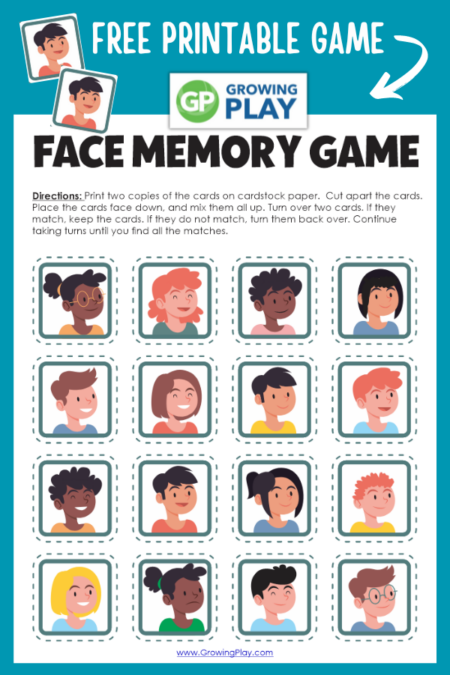 Face Matching Game Printable - Free - Growing Play