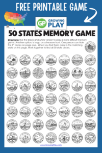 United States Memory Game Printable - Free - Growing Play